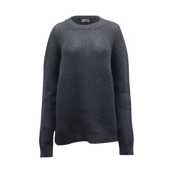 Prada | Sweaters | Prada Chunky Knit Sweater In Black Virgin Wool ...
